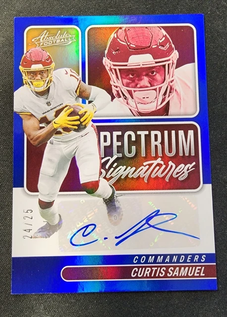 2022 ABSOLUE CURTIS Samuel Spectrum Signatures Carte Auto Bleu Ssp /25 ...