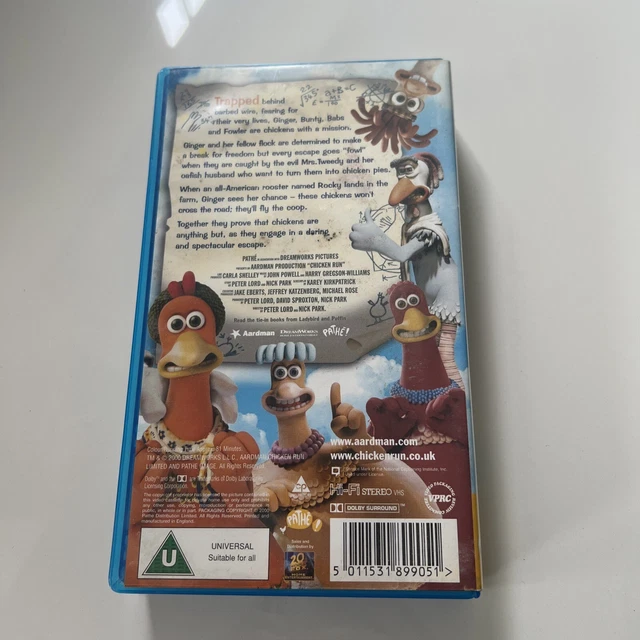 CHICKEN RUN VHS Tape Movie Dreamworks 2000 Aardman Animation £5.50 ...