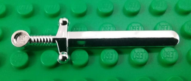 *NEW* LEGO SILVER Chrome Kings Sword Minifigure Castle Knights Battles ...
