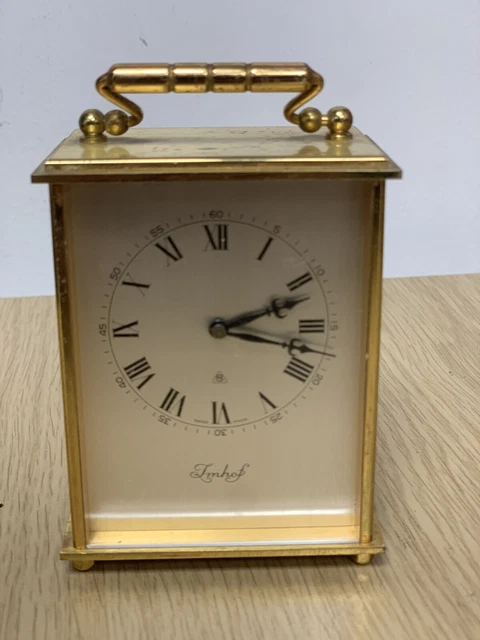 VINTAGE IMHOF SWISS 8 Day Carriage Clock Working Used Condition £90.00 ...