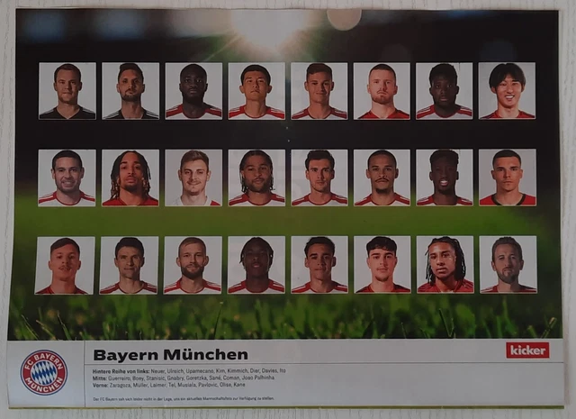 MANNSCHAFTSFOTO KICKER SONDERHEFT Saison 2025/2026 FC Bayern München ...