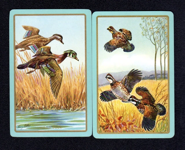 VINTAGE SWAP/PLAYING CARDS - Wood Duck & Quail Pair $1.50 - PicClick AU