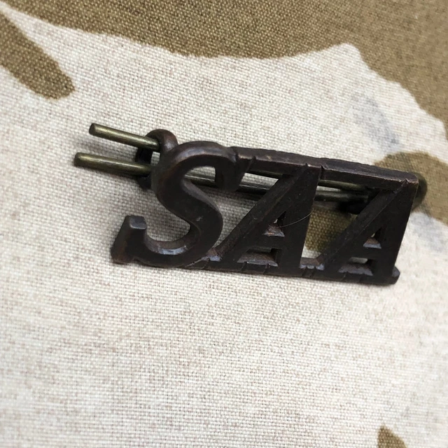ORIGINAL WW1 SOUTH African Artillery (S.A.A Regimental Brass Shoulder ...