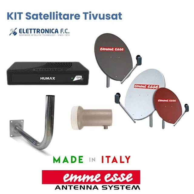 KIT INSTALLAZIONE SATELLITARE Tivusat con parabola e Decoder Humax EUR ...