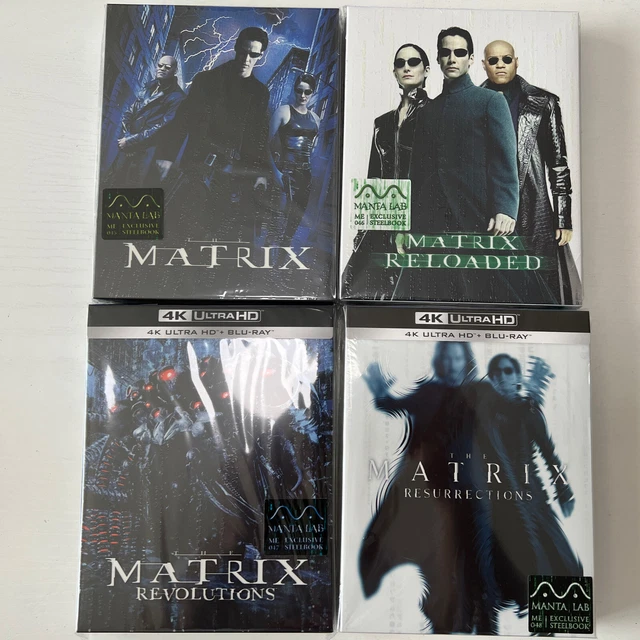 THE MATRIX 1-4 Collection Full Slip 4K UHD Blu-ray SteelBook Manta Lab ...