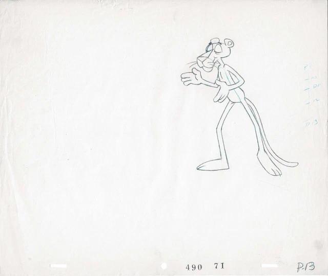 PINK PANTHER VINTAGE Production Animation Cel Drawing 1976 DePatie ...