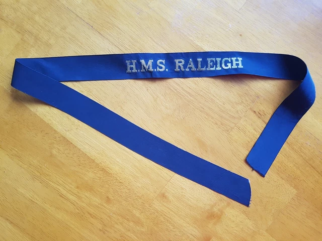 HMS RALEIGH CAP Tally Band - ROYAL NAVY £15.00 - PicClick UK
