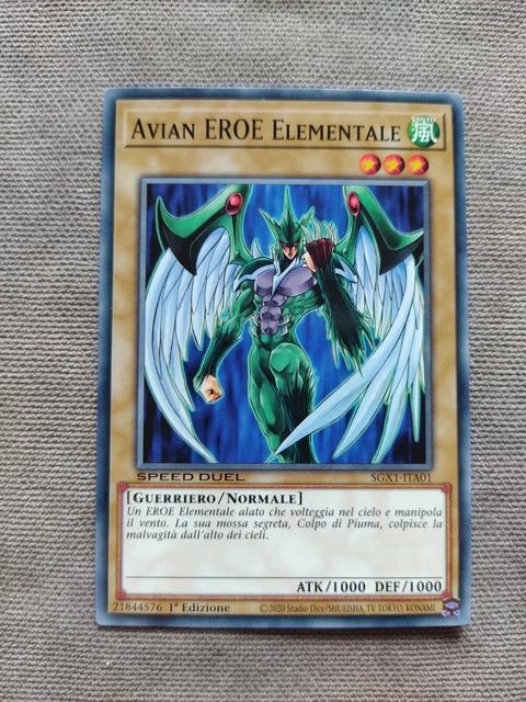 AVIAN EROE ELEMENTALE yugioh Yu gi Oh Yu-Gi-Oh SGX1-ITA01 EUR 1,00 ...