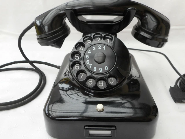 ALTES BAKELIT TELEFON W48 + 1951 + 70 Jahre alt + Mix & Genest ...