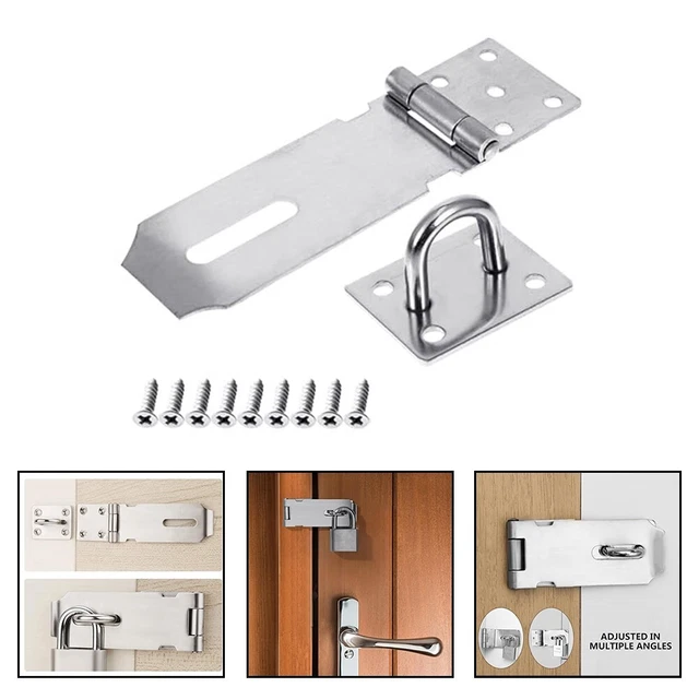 DOOR PADLOCK LATCH Heavy Duty Door Lock Hardened Steel Staple For ...