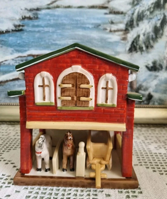 VILLEROY AND BOCH Christmas Toy's Village Nativity Stable scene new, no ...