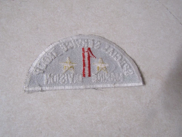 PATCH MILITAIRE VINTAGE Ancien Usmc Marine Service Spécial Troupe 1Ère ...