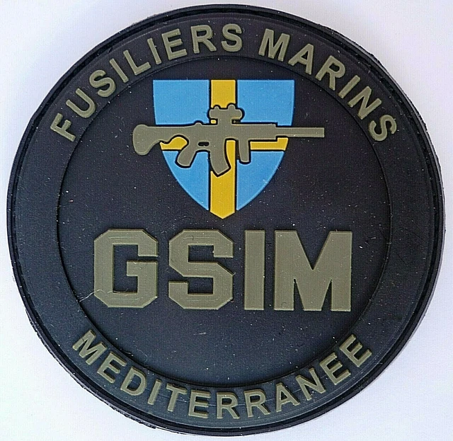 INSIGNE PATCH PVC GSIM FUSILIERS MARINS MEDITERRANEE Groupe ...