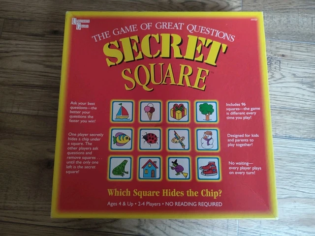 SECRET SQUARE ORIGINAL Board Game Vintage 1996 University Games 100% ...