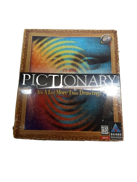 PICTIONARY CD-ROM GAME Vintage Windows 95 Hasbro Interactive New Still ...