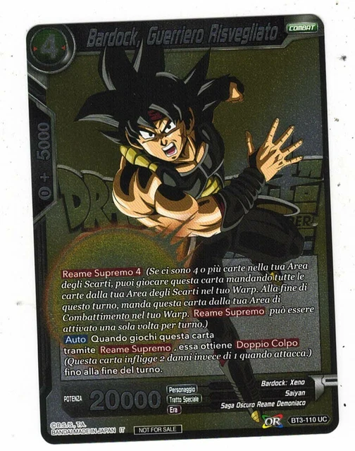 DRAGON BALL SUPER Card Game - Bardock Guerriero Risvegliato BT3-110 UC - NEW ITA EUR 15,00 ...