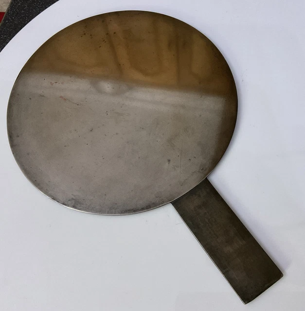 ANTIQUE ORIENTAL JAPANESE Kagami Bronze Handled Mirror Crane Turtle ...