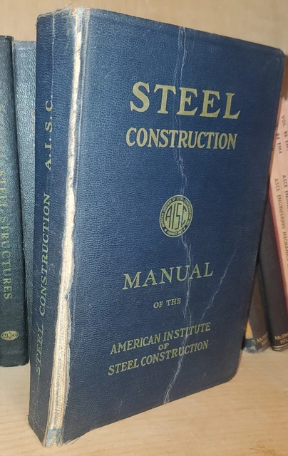 AISC AMERICAN INSTITUTE STEEL CONSTRUCTION Manual Fifth Edition 18th ...