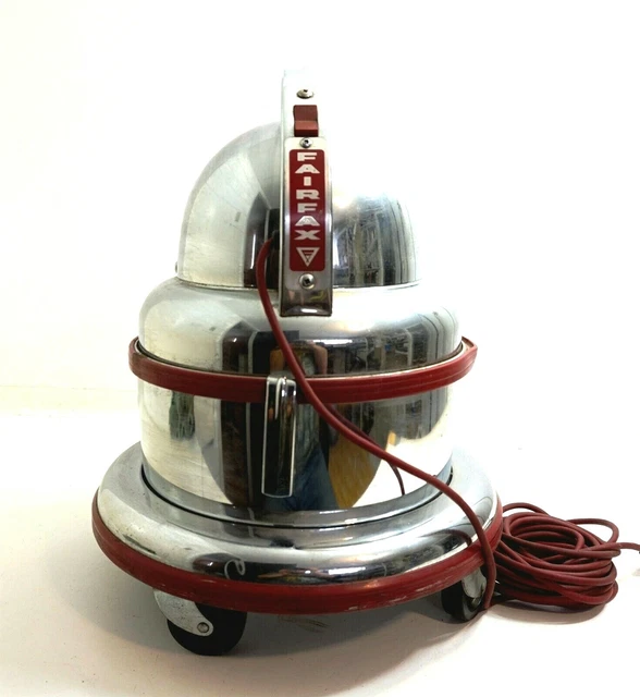 VINTAGE FAIRFAX INDUSTRIAL Vacuum Cleaner Model VFX Chrome & Red Main ...