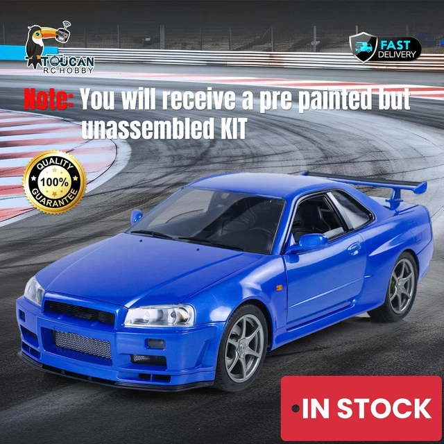 1/8 SCALE CAPO RC High-Speed Metal Drift Racing Car R34 Vehicle DIY Kit ...
