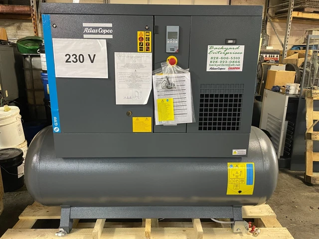 10 HP G7FF Atlas Copco rotary screw air compressor $12,250.00 - PicClick