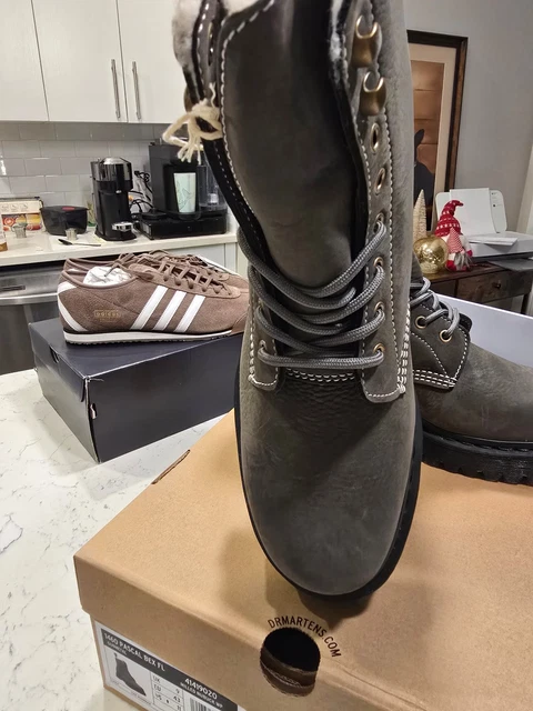 DR. MARTENS 1460 Pascal Bex Fleece Lined Grey Men's Size 10 US 4149020 ...