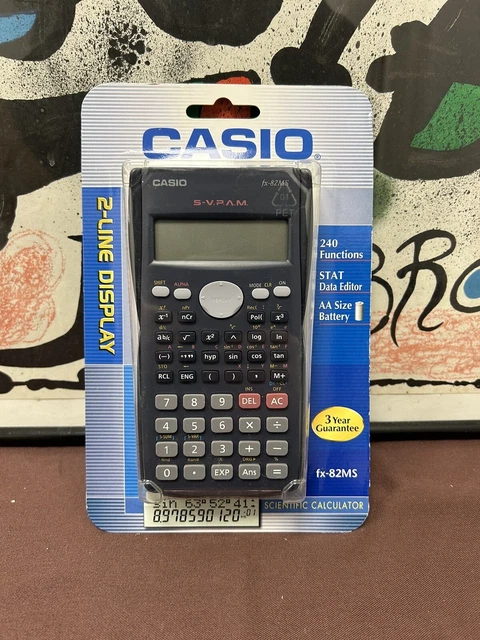 CASIO FX-82MS SCIENTIFIC Calculator 2-Line Display Many Features ...