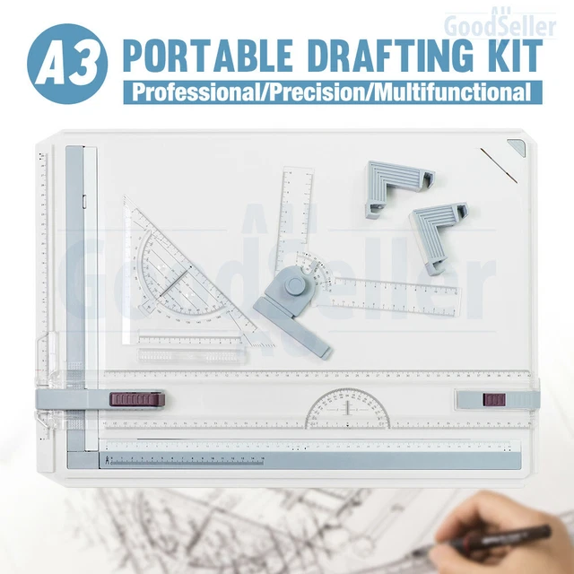 A3 DRAWING BOARD Table+Parallel Motion and+Adjustable Angle Drafting ...