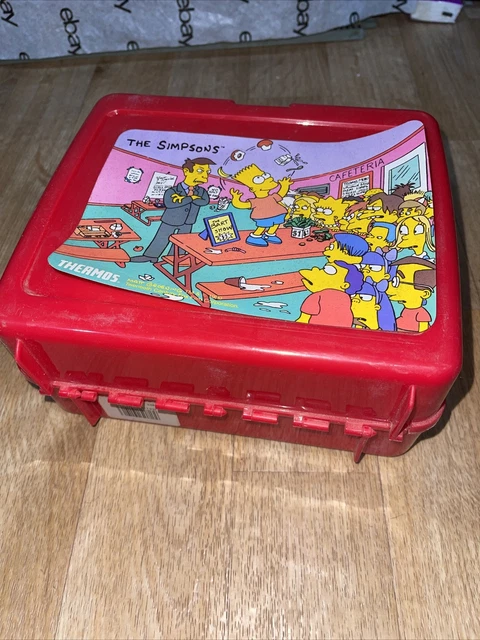 VINTAGE THERMOS THE Simpsons Lunchbox Complete 1990 Bart Simpson £33.88 ...