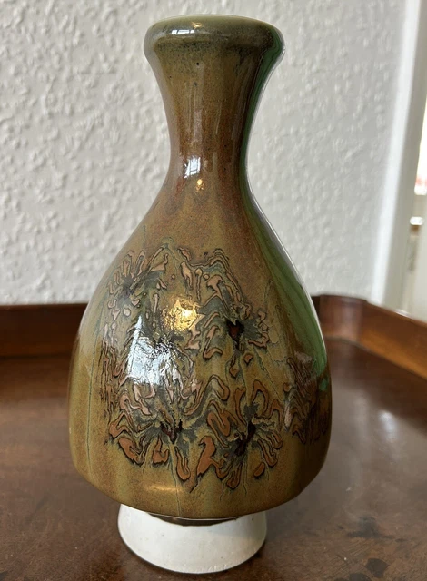 VINTAGE DAVID EELES Shepherdswell Pottery Vase Studio Pottery 23cm High ...
