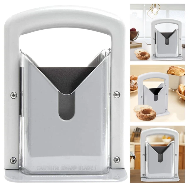BUNS CAKE SLICER Bread Cutting Machine with Safety Handle Baking Pastry ...