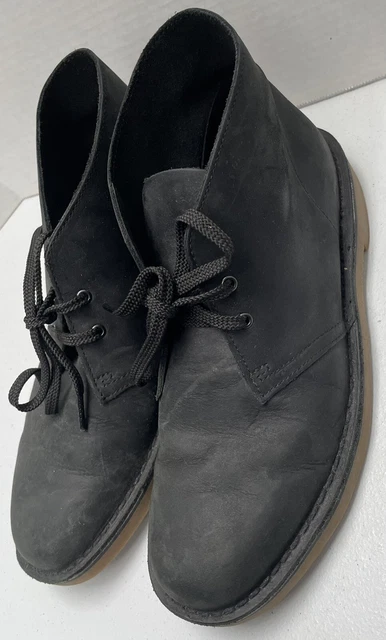 CLARK’S MEN’S BLACK Leather Chukka Desert Bushacre Boots 2 Eye 15522 ...
