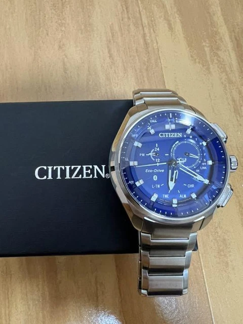 CITIZEN ECO-DRIVE JOUR Date Boîte Bluetooth Solaire Montre Hommes ...
