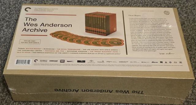 THE WES ANDERSON Archive Criterion Collection 4K & Blu-Ray 10 Film ...