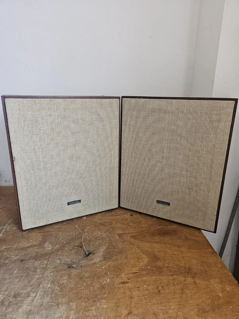 TOSHIBA SONICS 4073 Vintage Retro Speakers 6W 8Ohms Japan 423 Wooden 14 ...