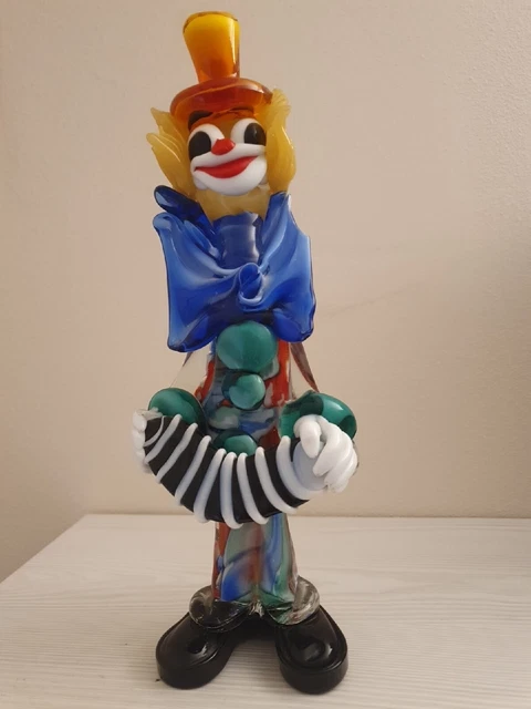 PAGLIACCIO SCULTURA IN vetro di Murano vintage anni '60- 70 EUR 20,00 ...