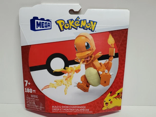 CHARMANDER MEGA CONSTRUX Building Blocks Set Pokemon 180 pieces Mattel ...