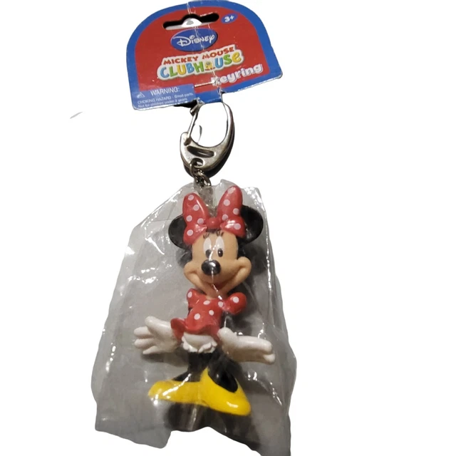 DISNEY MINNIE MOUSE KeyRing Mickey Mouse Clubhouse Chain PVC 24142 Red ...