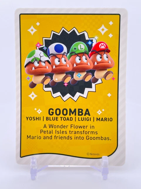 SUPER MARIO BROS. Wonder Trading Cards - GOOMBA (Holofoil) Nintendo ...