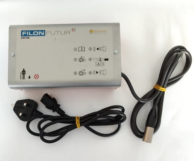 FILON FUTUR 24V 8A readable mobility scooter wheel charger Used E 230 G ...