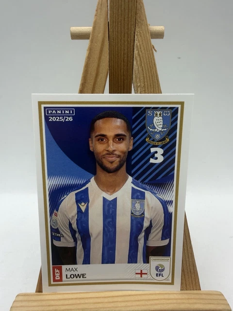PANINI EFL 2025 - 26 STICKER Max Lowe Sheffield Wednesday #351 £1.99 ...