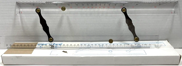 MARINE NAVIGATION PLOTTER - 18" Clear Parallel Ruler - Metric ...