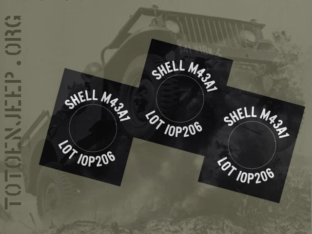 KIT POCHOIR STENCIL MARQUAGE POUR 3 TUBES M43 . jeep WILLYS us EUR 16 ...