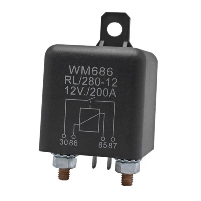 BATTERY ISOLATOR RELAY 12V 4-Pin WM686 Start Relay Car ON/OFF ...