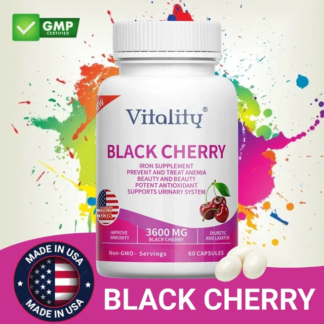 BLACK CHERRY 3600MG Powerful Concentrated Antioxidant Extract 60 ...