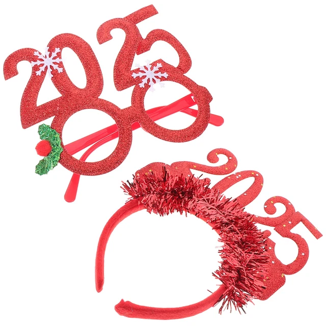 PARTY HEADBAND NEW Year Hairband 2025 Eyeglasses Number Sunglasses £6. ...
