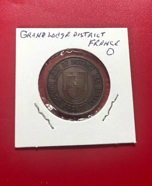 GRAND LODGE DE District Des MMM France Masonic Token EUR 199,09 ...