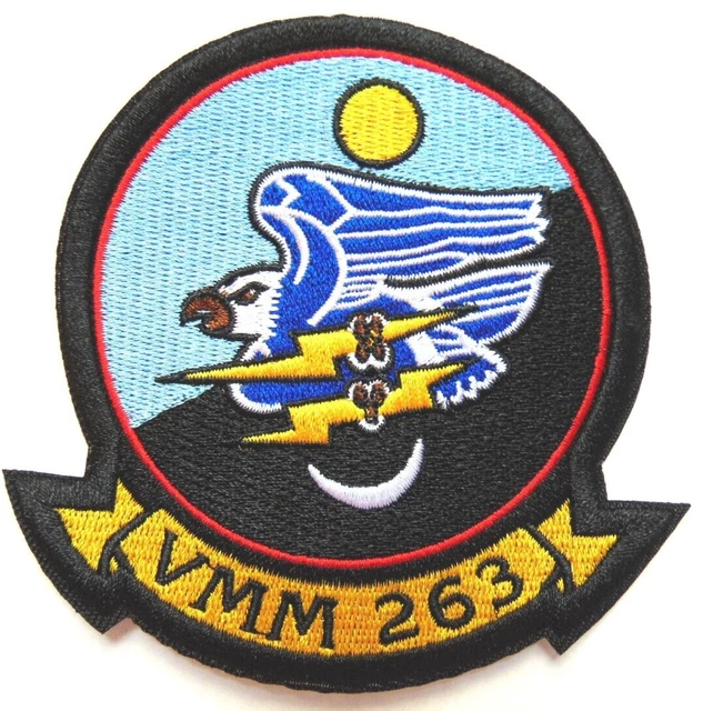 USMC MEDIUM TILTROTOR Squadron (VMM-263) "Thunder Chickens" Iron-on/Sew ...