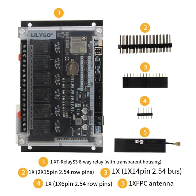 T-RELAYS3 ESP32-S3 CARTE de Développement de Relais 6 Voies ABS ...