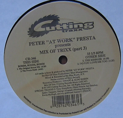 PETER PRESTA - Mix of Trixx (Part 3) (12") £18.99 - PicClick UK